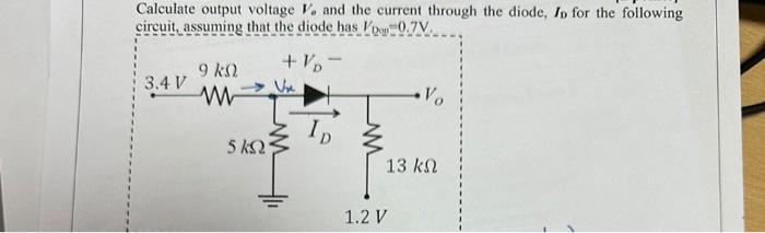Solved Calculate output voltage V0 and the current through | Chegg.com