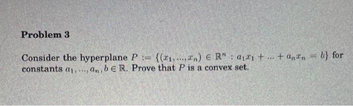 Solved Consider the hyperplane | Chegg.com
