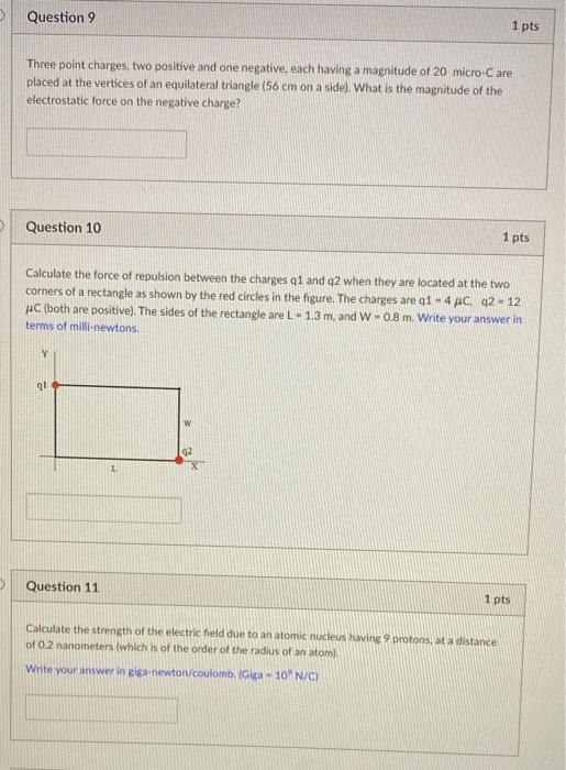 Solved Three point charges, two positive and one negative, | Chegg.com
