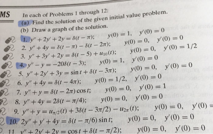 Solved MS In each of Problems 1 through 12: (a) Find the | Chegg.com