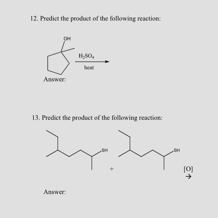 Solved Predict the product of the following reaction:Predict | Chegg.com