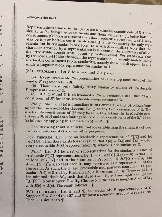 Solved 9 Changing the field there is a uniquely defined (up | Chegg.com