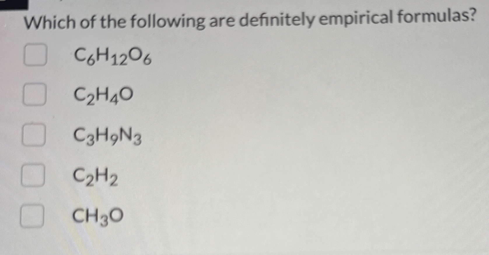Solved Which of the following are definitely empirical | Chegg.com
