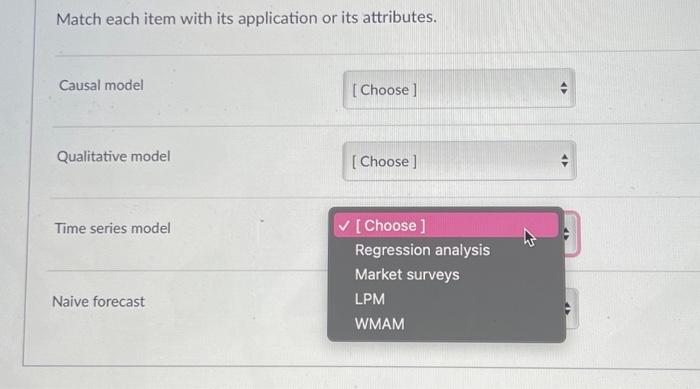 Solved Match each item with its application or its | Chegg.com