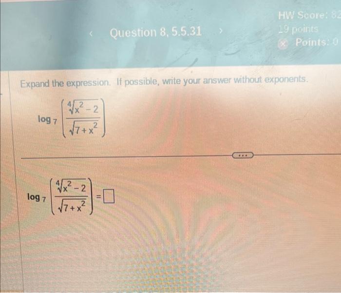Solved Expand the expression. If possible, write your answer | Chegg.com