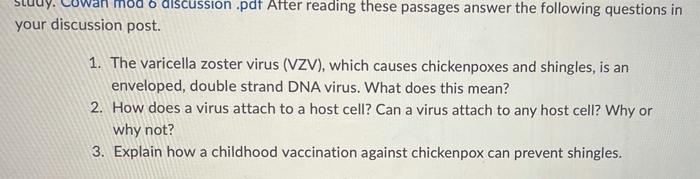 Solved Part 1: Understanding Shingles Case Study: Today's | Chegg.com