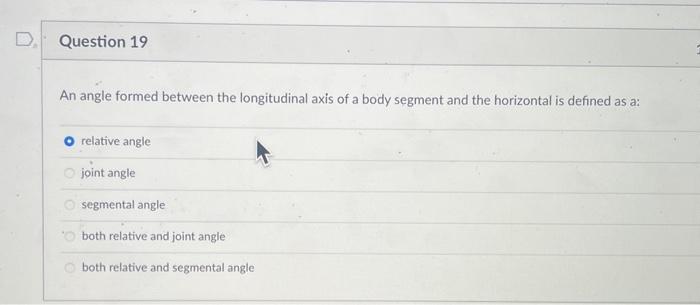 Solved An angle formed between the longitudinal axis of a | Chegg.com