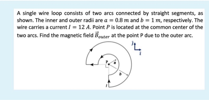 Solved A single wire loop consists of two arcs connected by | Chegg.com