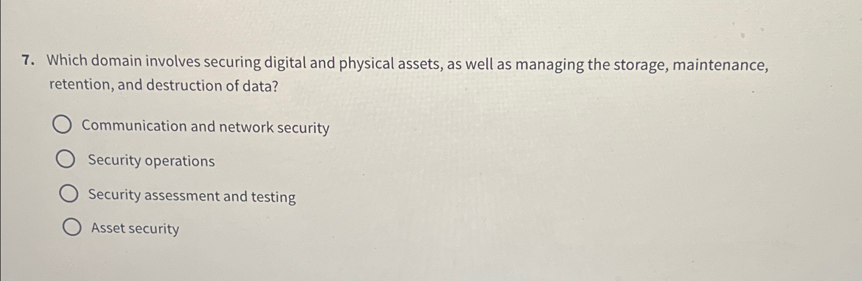 Solved Which domain involves securing digital and physical | Chegg.com
