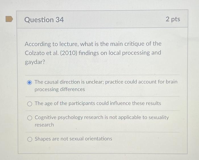 Solved According to lecture, what is the main critique of | Chegg.com