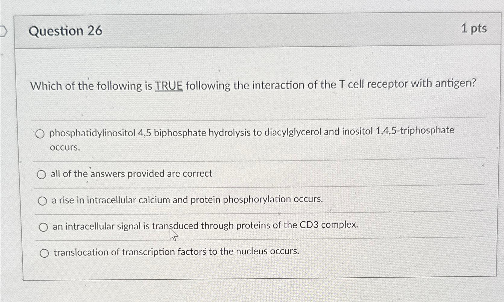 Solved Question 261 ﻿ptsWhich of the following is TRUE | Chegg.com