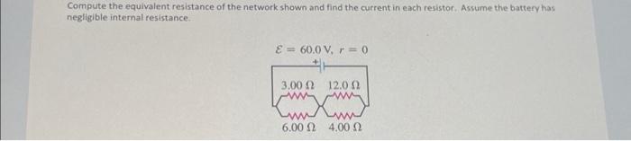 Solved Compute the equivalent resistance of the network | Chegg.com