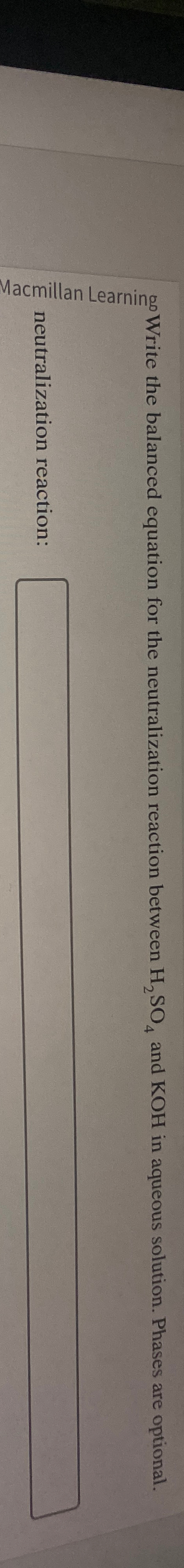 Solved ?∞ ﻿Write the balanced equation for the | Chegg.com