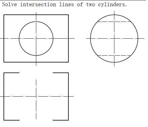 Solved Solve intersection lines of two cylinders. a [1] | Chegg.com