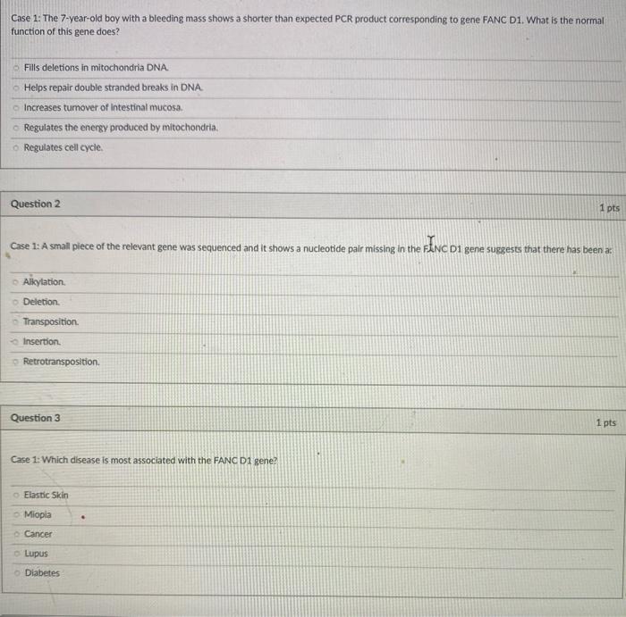 Solved Case 1: The 7-year-old boy with a bleeding mass shows | Chegg.com
