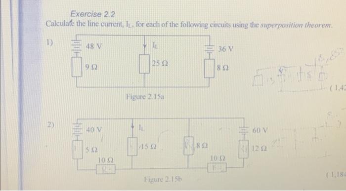Solved Exercise 2.2 Calculate the line current, 1₁, for each | Chegg.com