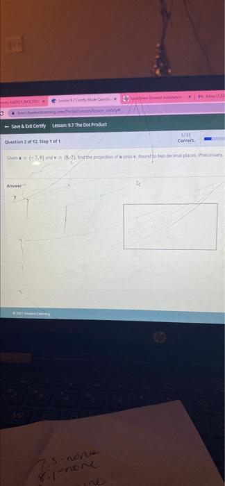 Solved Swed Ceny Lesson 2.7 The Dot Product Question of | Chegg.com