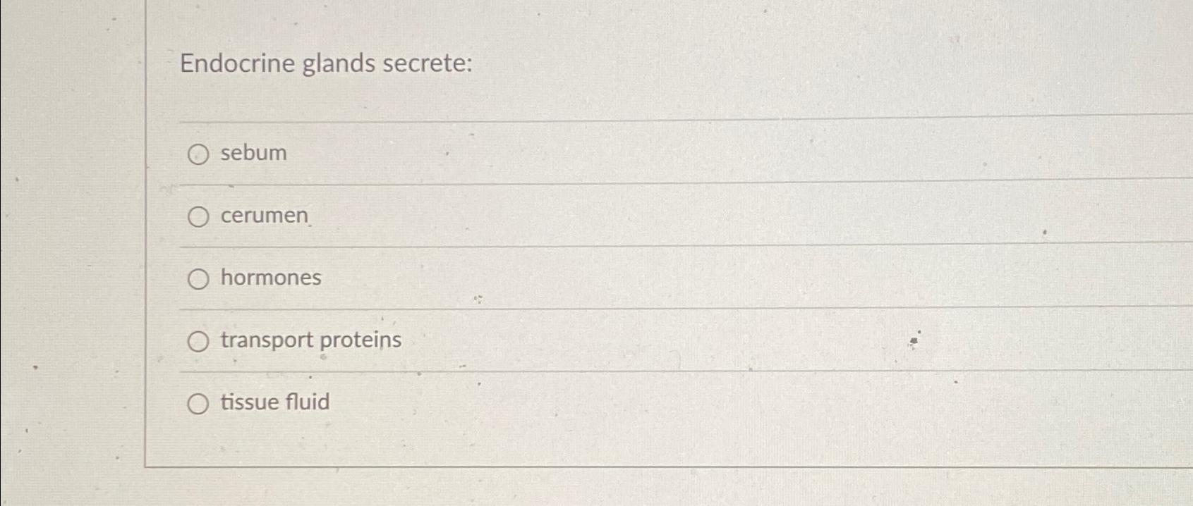 Solved Endocrine glands | Chegg.com