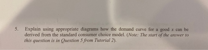 Solved 5. Explain using appropriate diagrams how the demand | Chegg.com