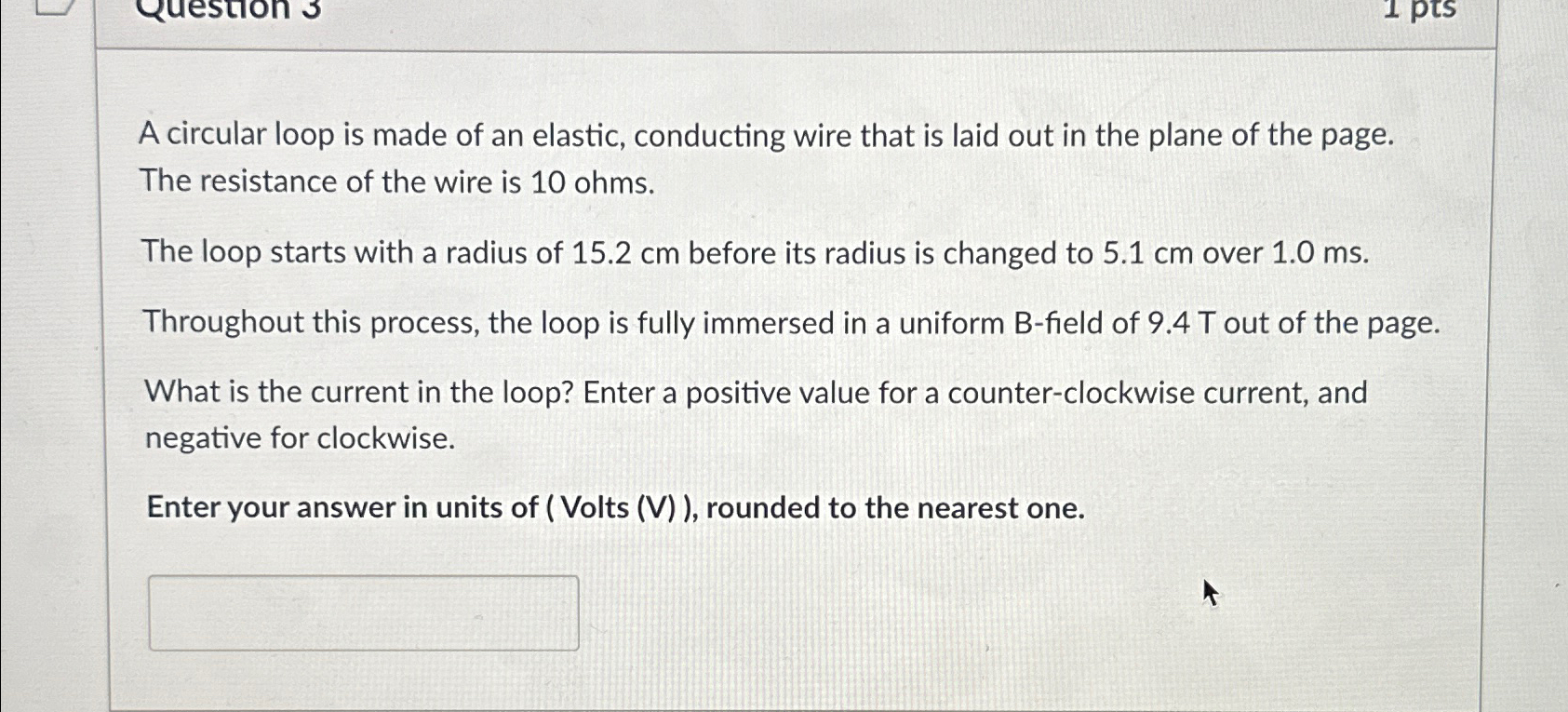Solved plsss helppA circular loop is made of an elastic, | Chegg.com