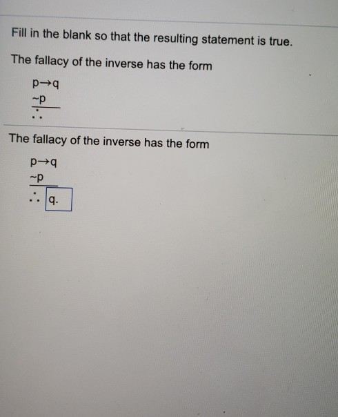 Solved Fill in the blank so that the resulting statement is | Chegg.com