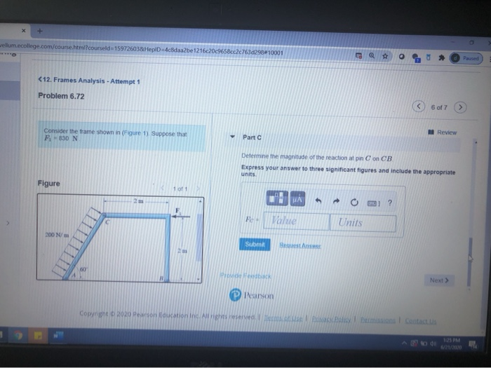 Solved Course Home € openvellum.ecollege.com/course | Chegg.com