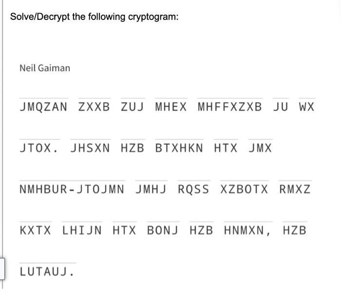 Solved Decrypt with white spaces and symbols | Chegg.com