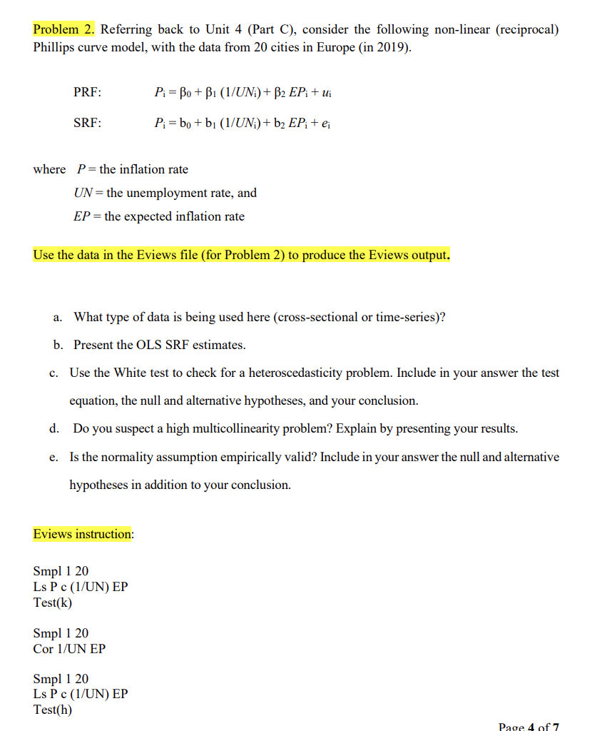 Solved Problem 2. ﻿Referring back to Unit 4 (Part C), | Chegg.com