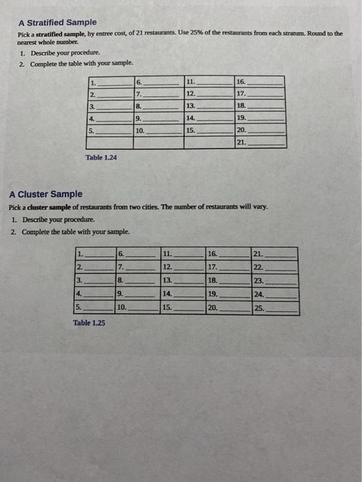 Solved Stats lab 1.2 Sampling Experiment Class Time: Names: | Chegg.com
