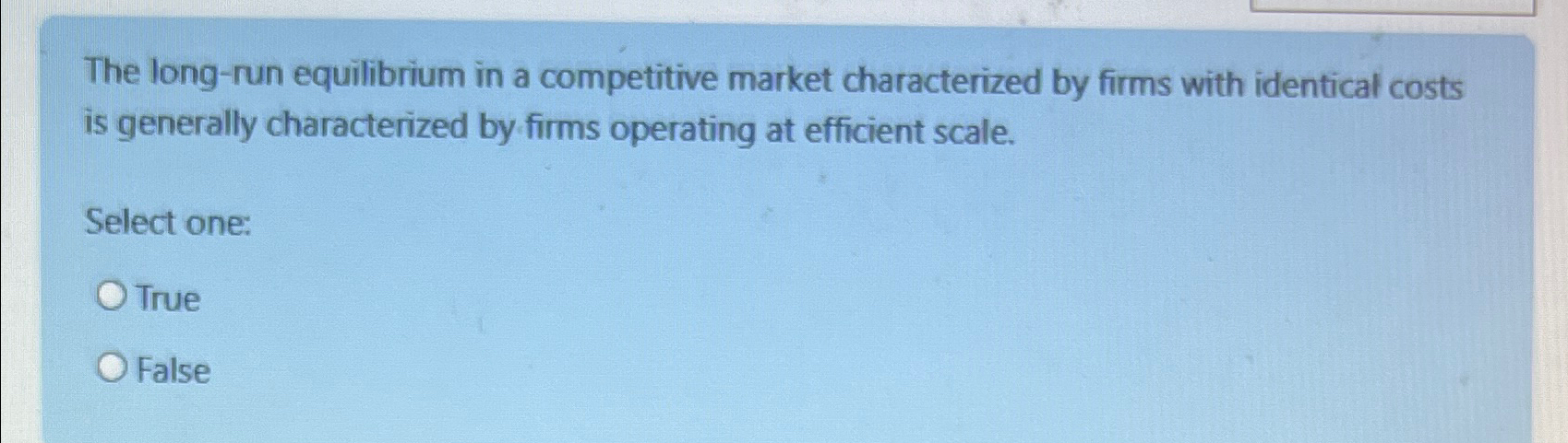 Solved The long-run equilibrium in a competitive market | Chegg.com
