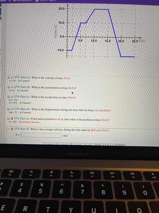 Solved Part E if the initial position is 45 m than what is | Chegg.com