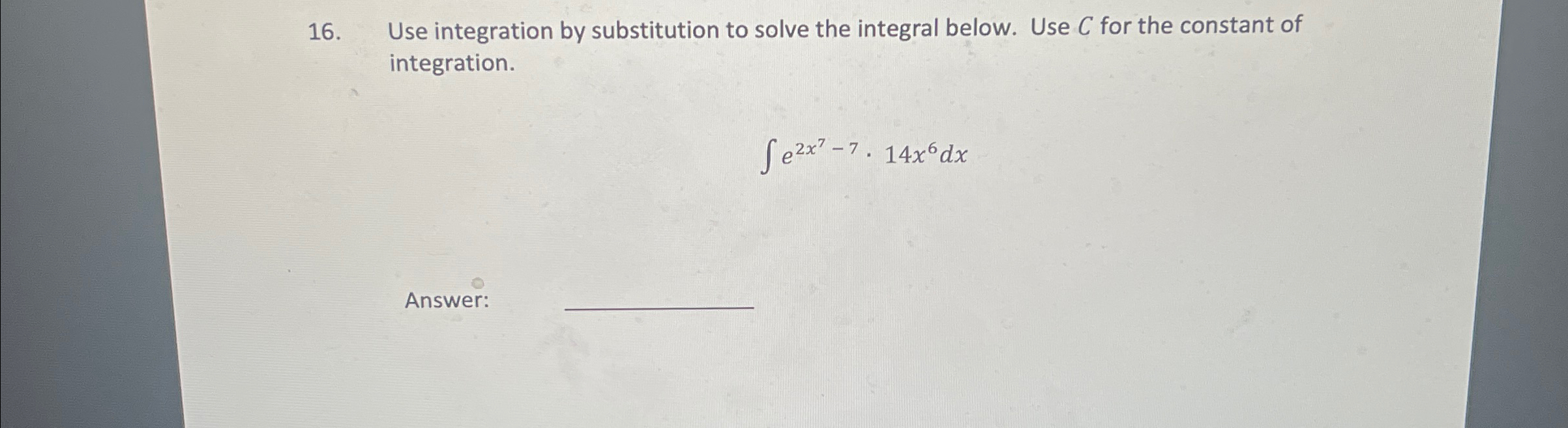 Solved Use integration by substitution to solve the integral | Chegg.com
