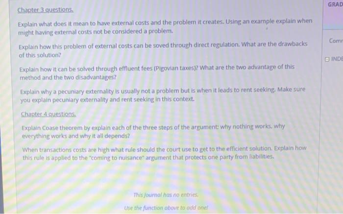 Solved Chapter 3 questions: Explain what does it mean to | Chegg.com