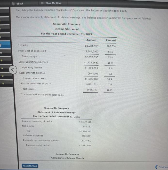 Solved eBook Show Me How Calculating the Average Common | Chegg.com