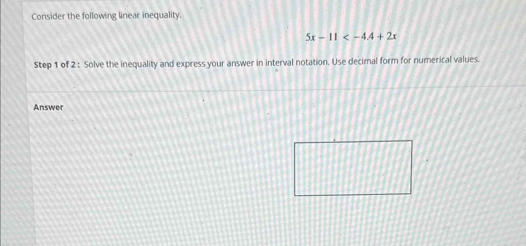 Solved Consider the following linear | Chegg.com