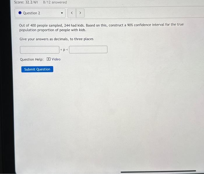 Solved Out of 400 people sampled, 244 had kids. Based on | Chegg.com