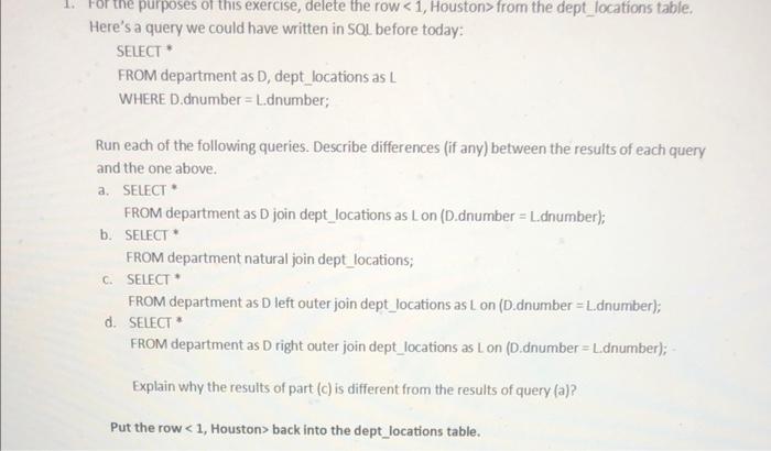 Solved how do you do this its my SQL workbench for database | Chegg.com