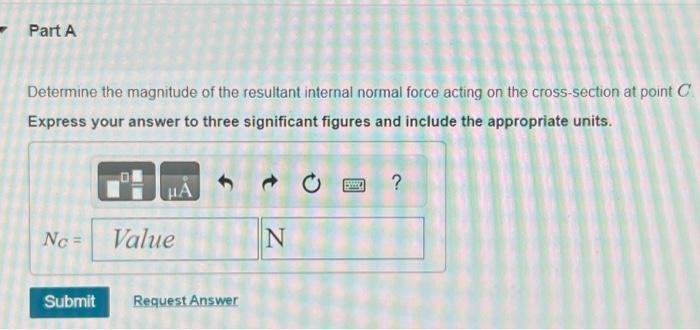 Solved Determine the magnitude of the resultant internal | Chegg.com