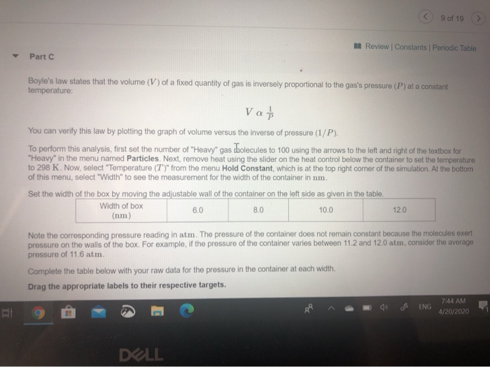 Solved 9 of 19 > Review Constants Periodic Table Part | Chegg.com
