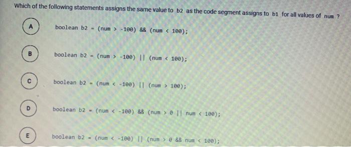 Solved Consider the following code segment. int num-/ | Chegg.com