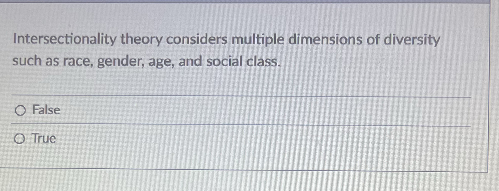 Solved Intersectionality theory considers multiple | Chegg.com