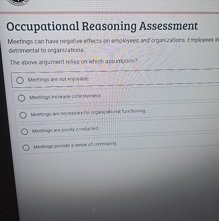 Solved How can I figure out Occupational Reasoning | Chegg.com