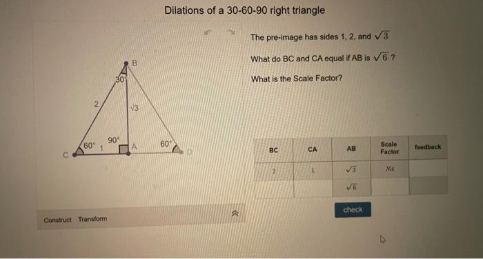 Solved what is the bc, ca, and scale factor for the sqrt6 | Chegg.com