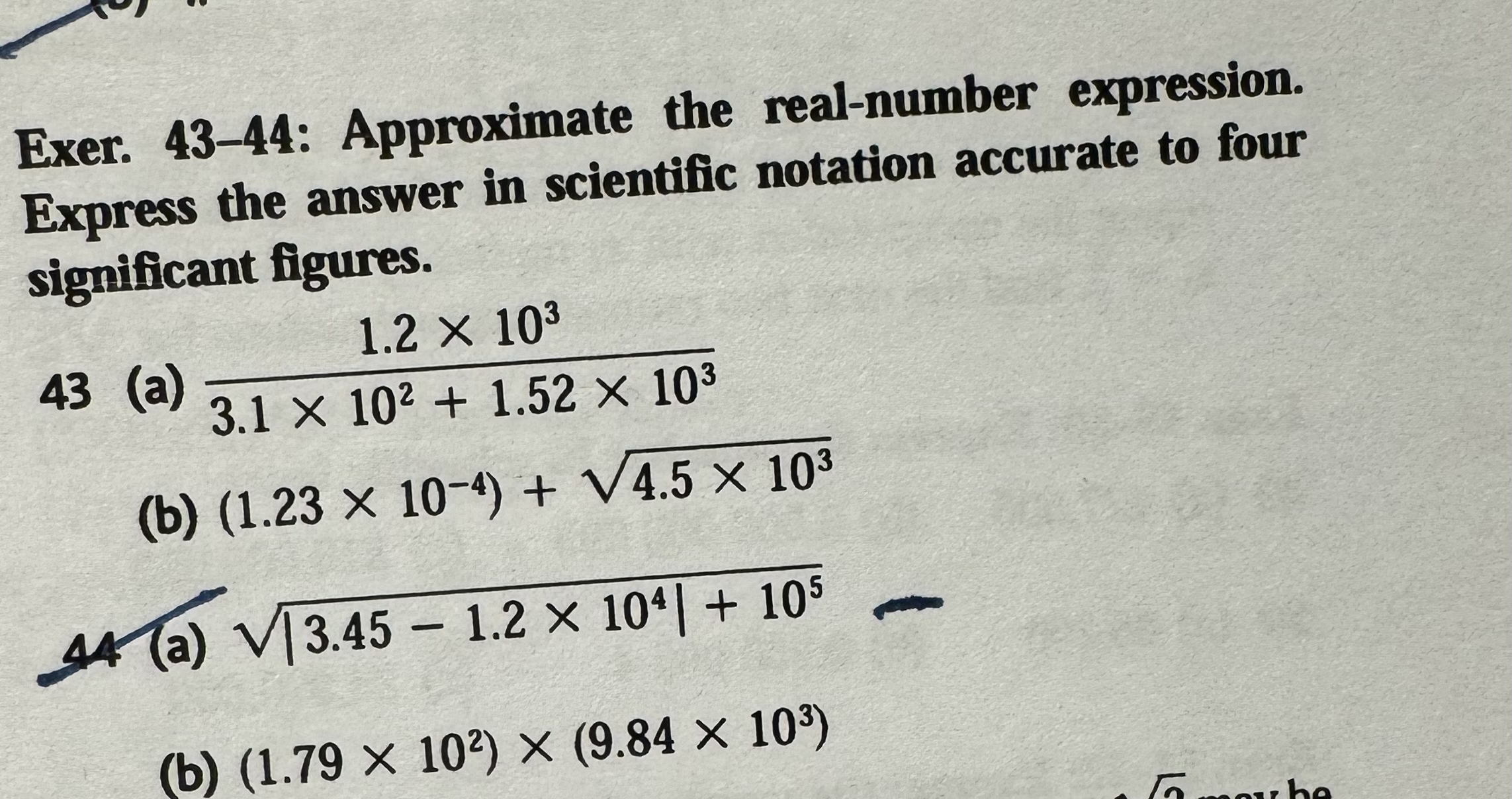 Solved Exer. 43-44: Approximate the real-number expression. | Chegg.com