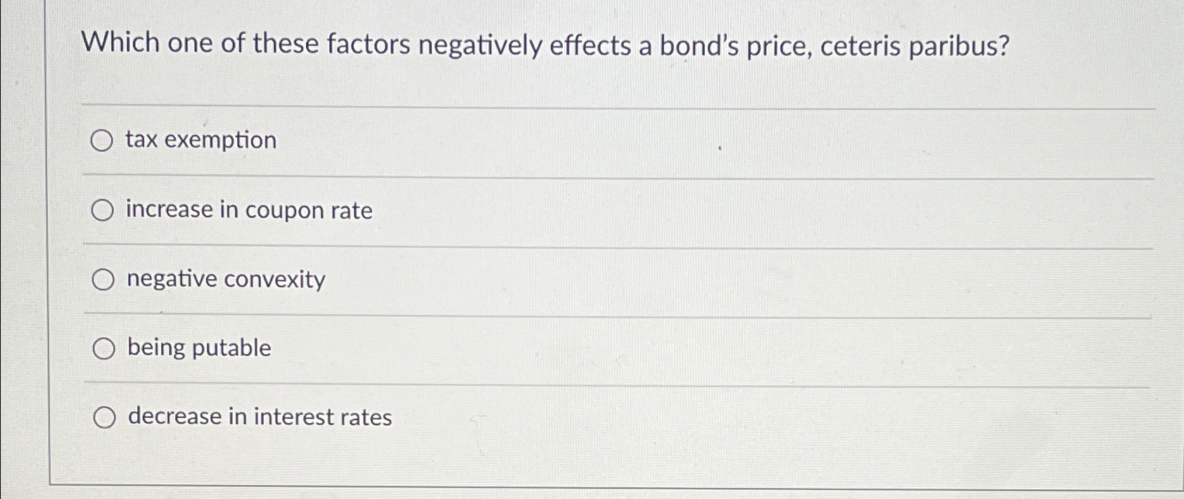 Solved Which one of these factors negatively effects a | Chegg.com