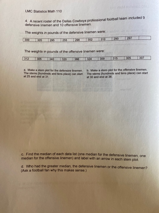 Solved LMC Statistics Math 110 LMC Statistics Math 110 2 | Chegg.com