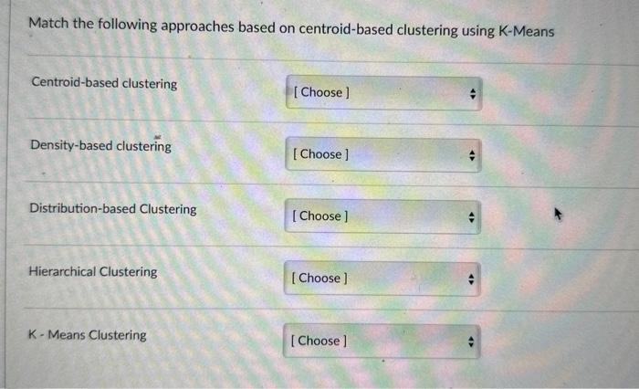 Solved Match the following approaches based on | Chegg.com