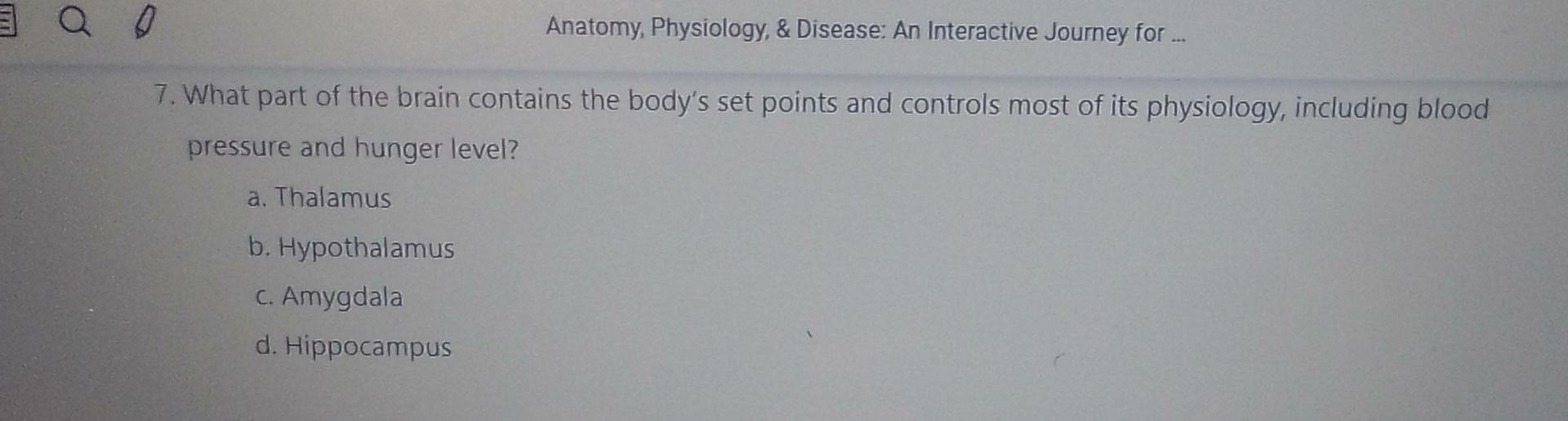 Solved Anatomy, Physiology, & Disease: An Interactive | Chegg.com