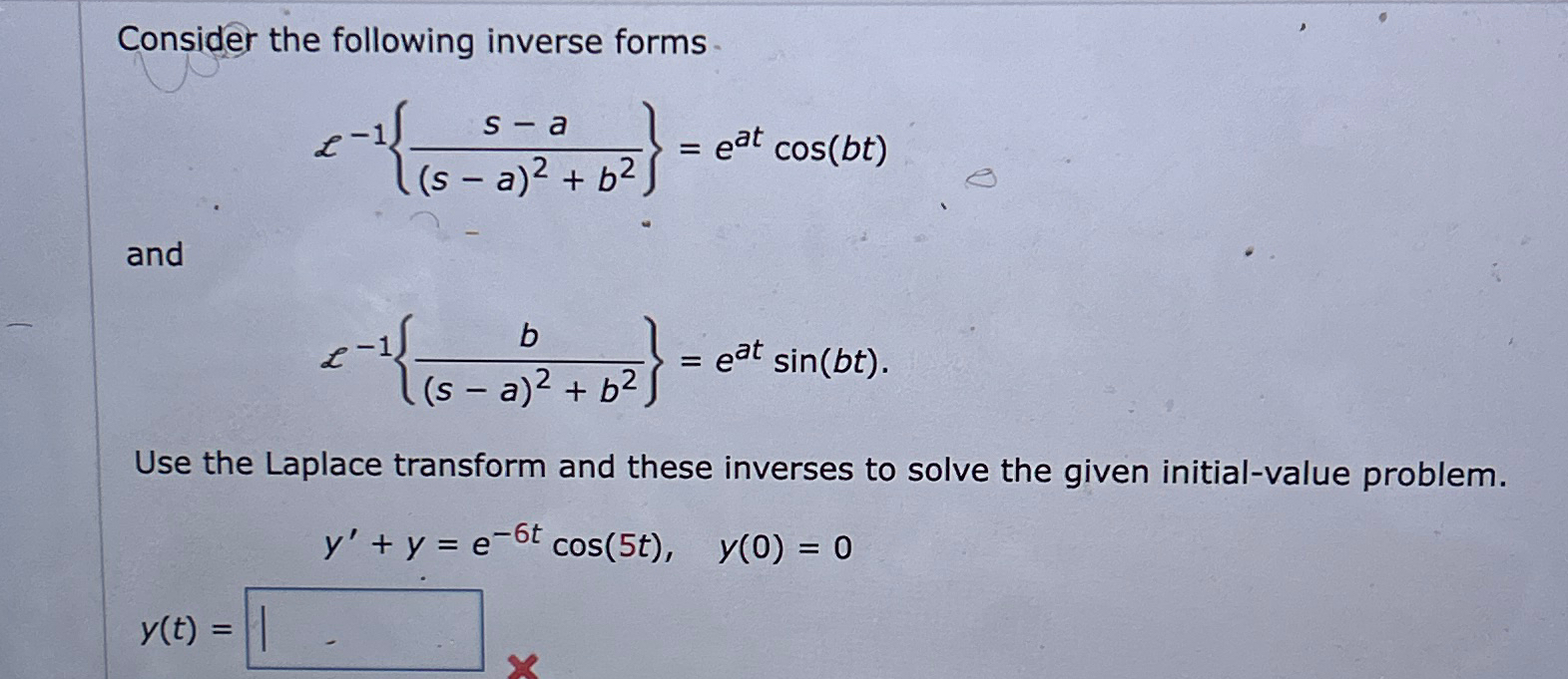 Solved Consider the following inverse | Chegg.com