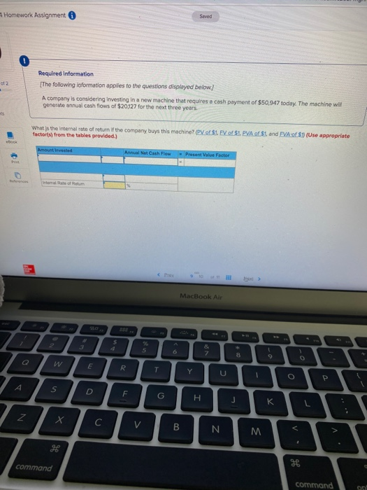 Solved Homework Assignment Seved Required information [The | Chegg.com Solved Homework Assignment Seved Required information [The | Chegg.com